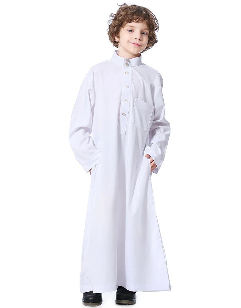 Turkish Ramadan Chic: Long Dubai thobe for Boys – Arabic attire