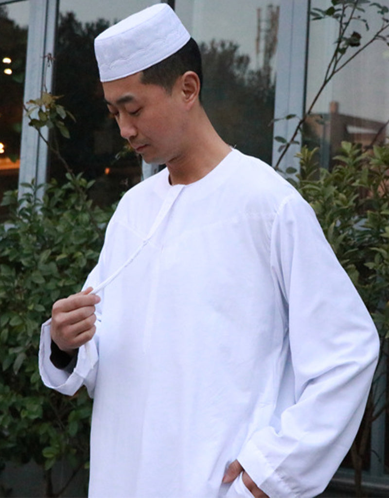 Men's Islamic Long-Sleeved Thobe – Arabic attire
