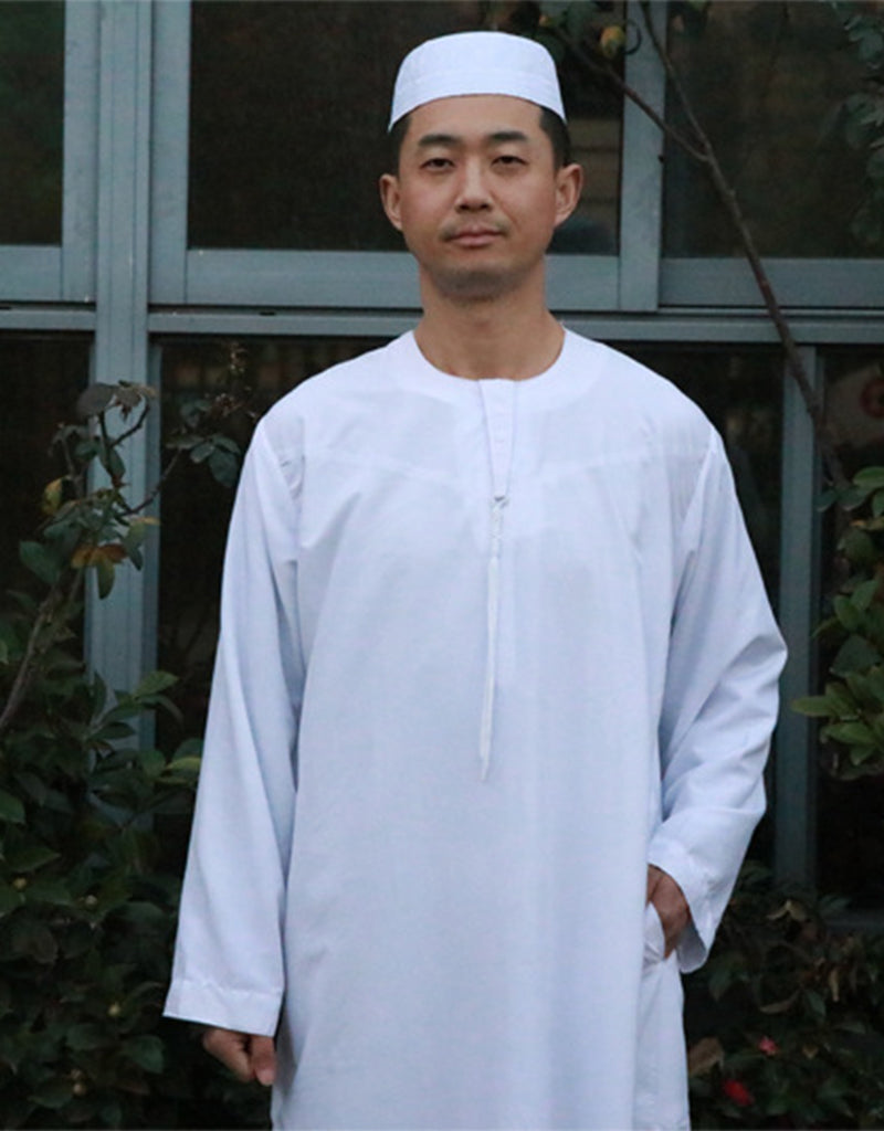 Men's Islamic Long-Sleeved Thobe – Arabic attire