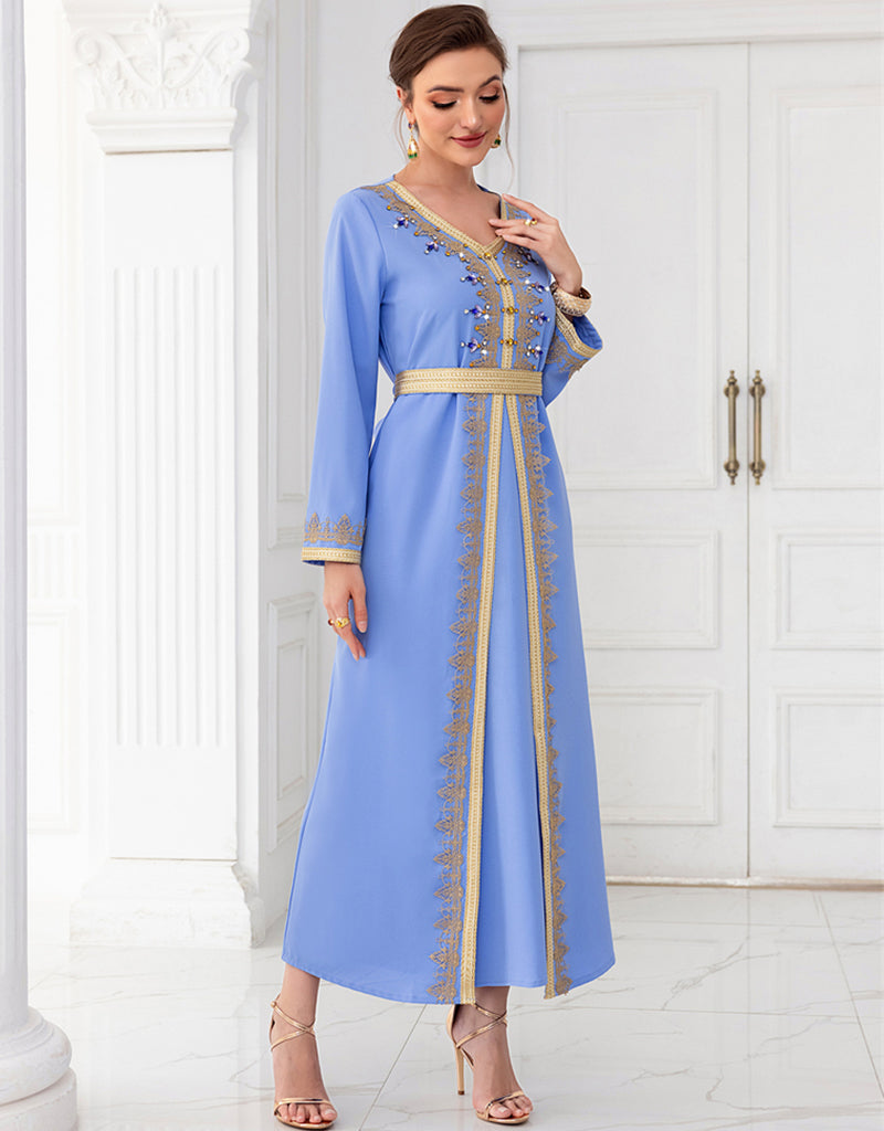 Ramadan Eid Mubarak Satin Abaya for Muslim Women: A Modest and Elegant ...