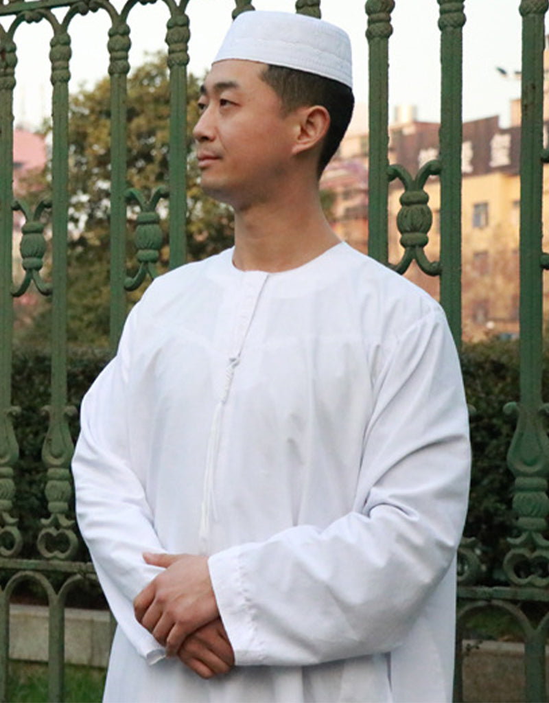 Men's Islamic Long-Sleeved Thobe – Arabic attire