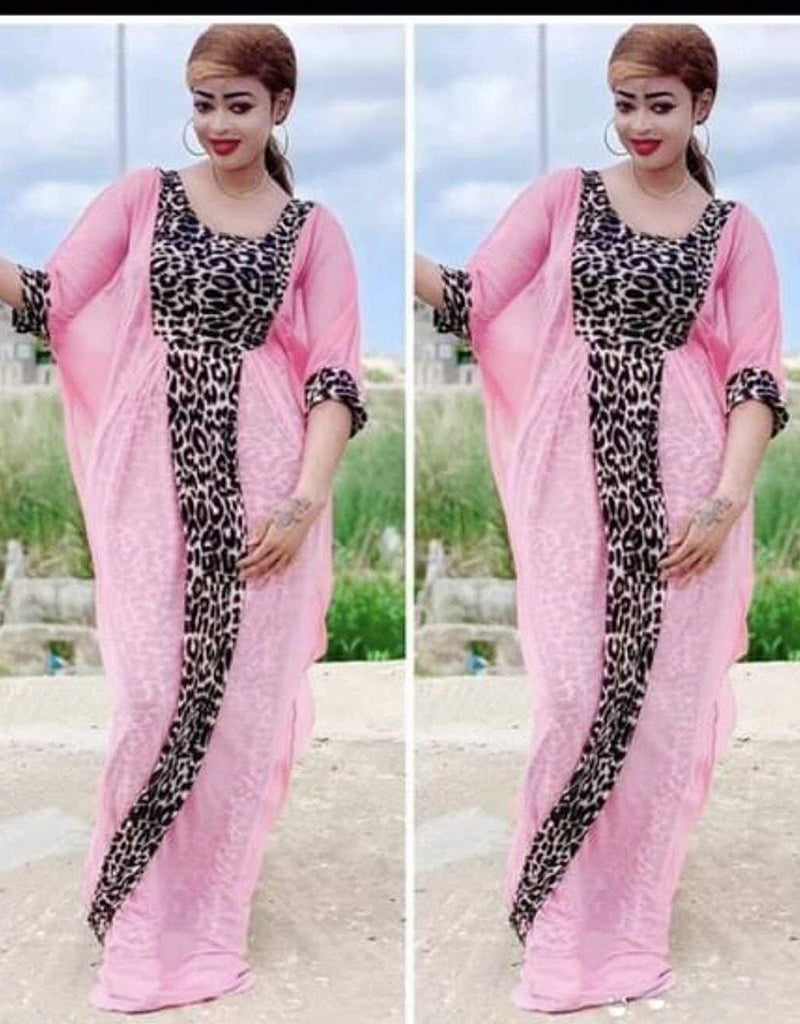 Dubai Abaya with Arabic Kaftan Style and Leopard Print – Arabic attire