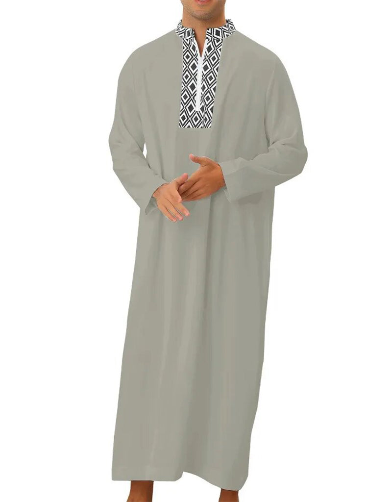 Men's Loose Zip-Up Robe for Ramadan and Eid – Arabic attire