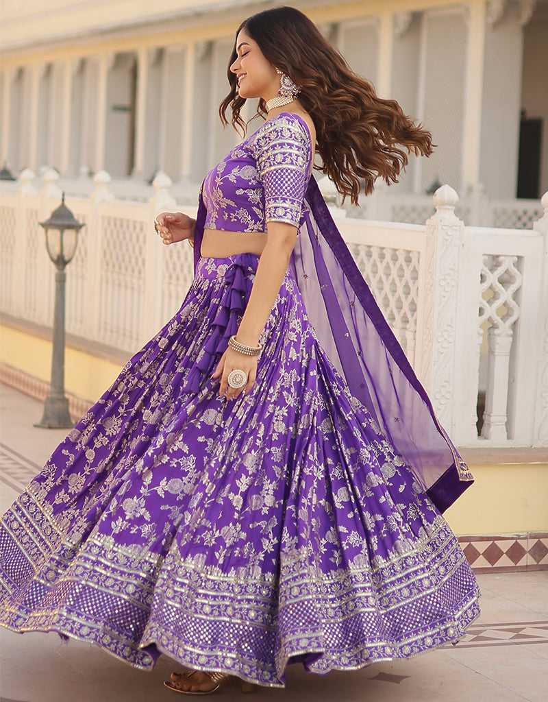 Traditional Designear Party Wear Heavy Lehenga Choli Collection Purple ...