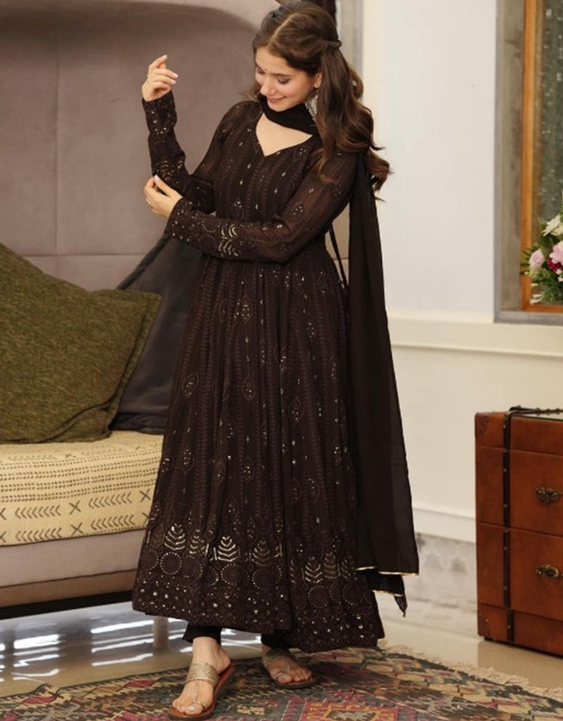 Traditional Function Wear Readymade Suit Collection In Black Fox ...