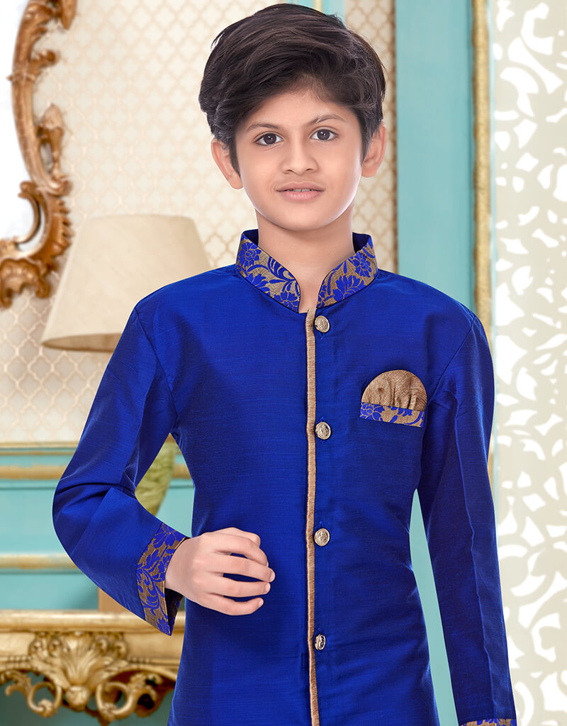 Royal Blue Kurta Pajama Cotton Linen Royal Blue Printed – Arabic attire
