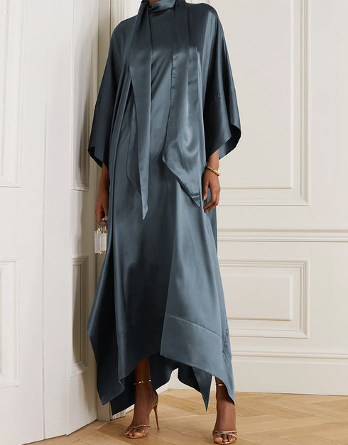 Davy Grey Heavy Designer Heavy Fency Maxi Dress Grey Digital Printed ...