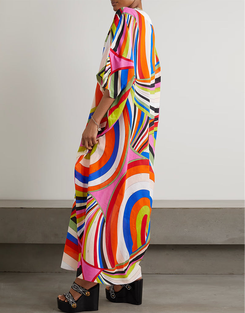 Multi Color Heavy Designer Heavy Fency Maxi Dress Blue Digital Printed ...