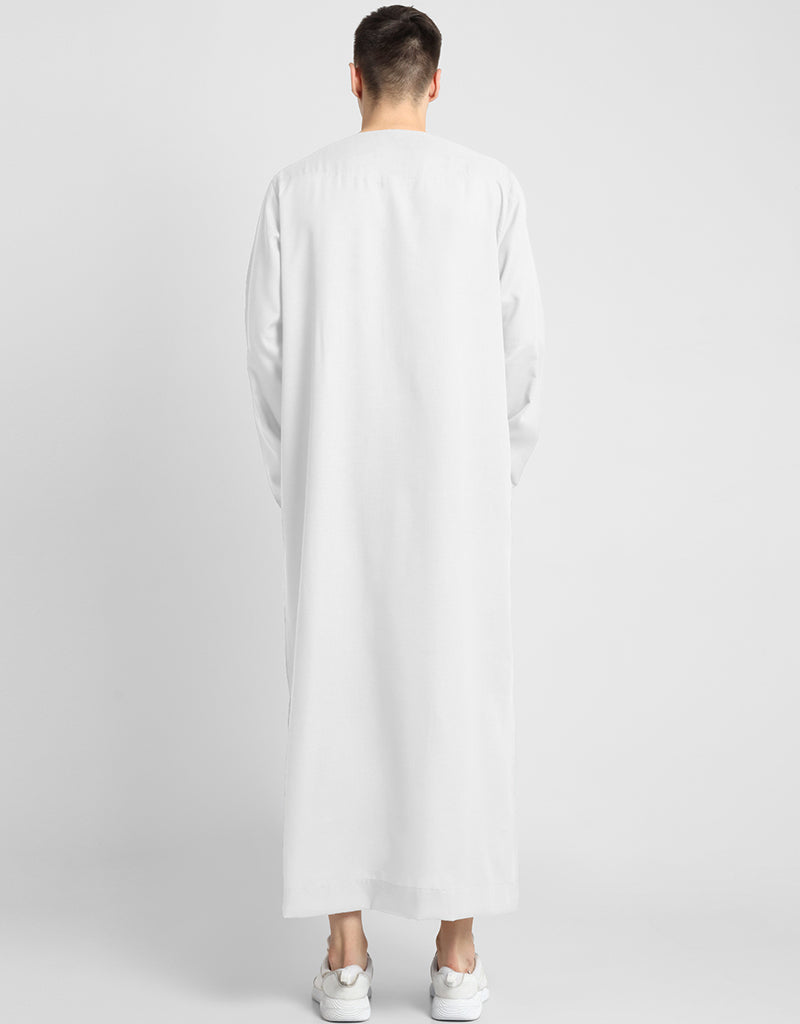 White Thobes Cotton Blend Plain Solid Work White Plain Solid Work ...