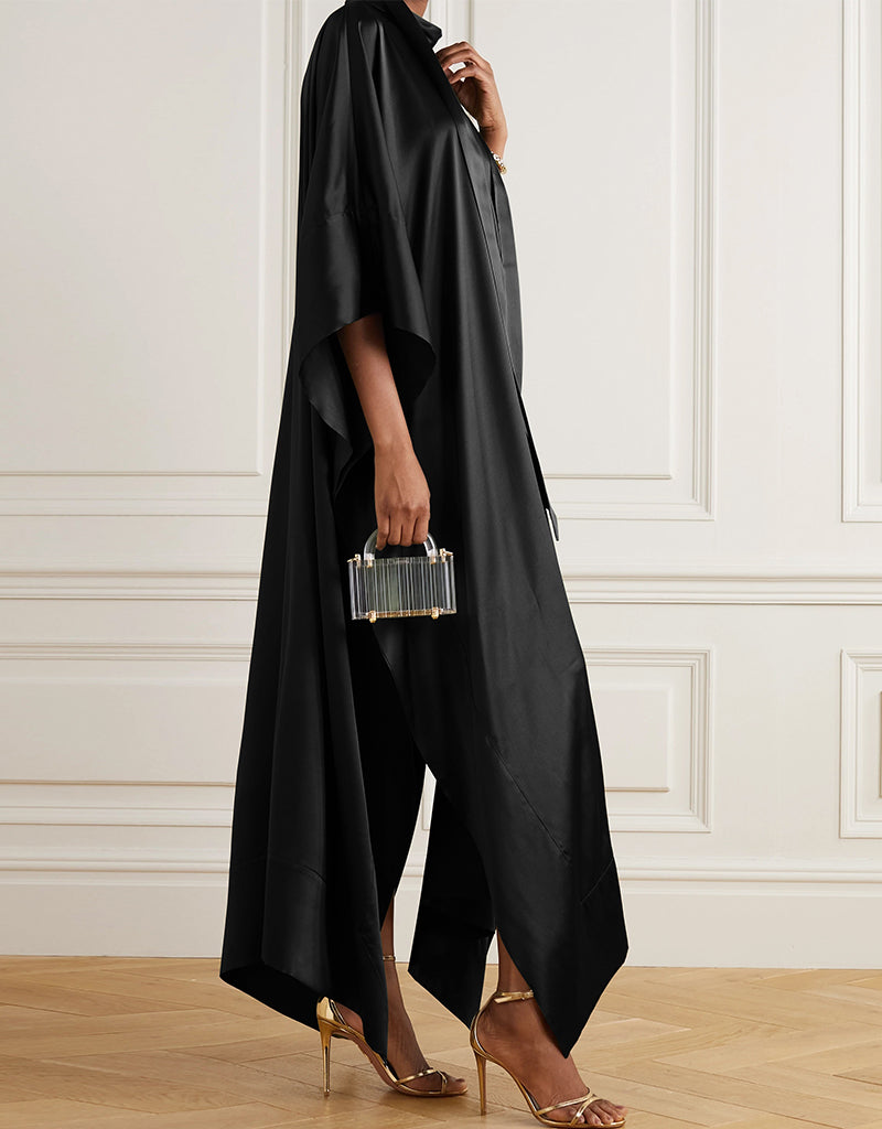 Black Heavy Designer Heavy Maxi Dress Black Digital Printed Work ...