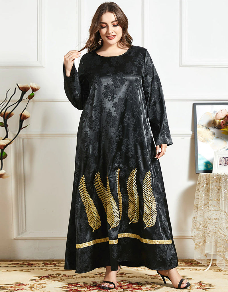 Black Plus Size Dubai Abaya for Women – Arabic attire