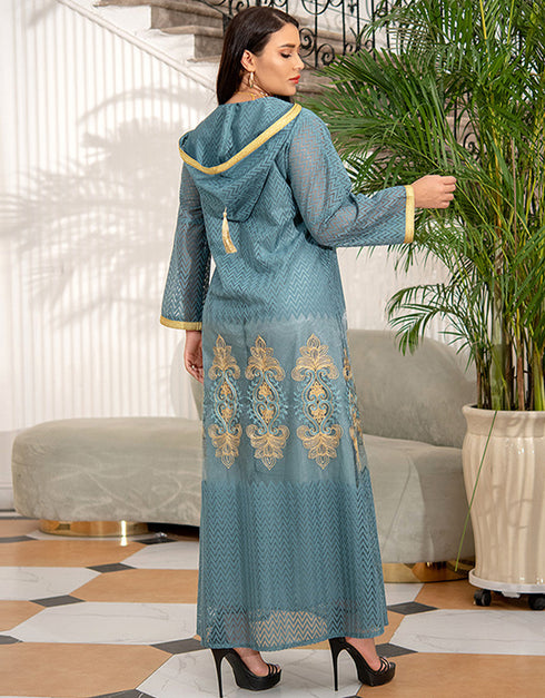 Embroidered Arabic Dress Caftan Party Evening Abaya – Arabic attire