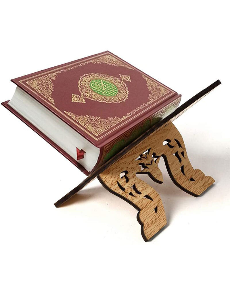 Wooden Quran Bookshelf Stand For Prayer – Arabic attire
