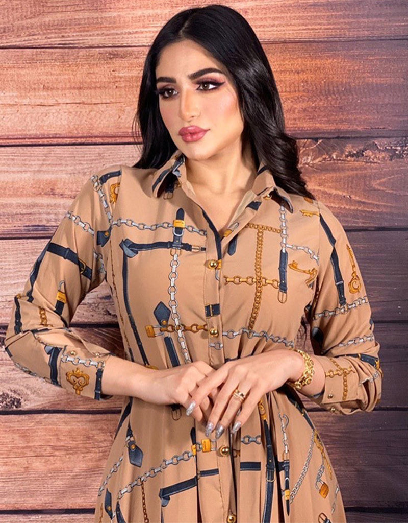 Modest Arabic Long Shirt With Full Sleeves Dress for Women – Arabic attire
