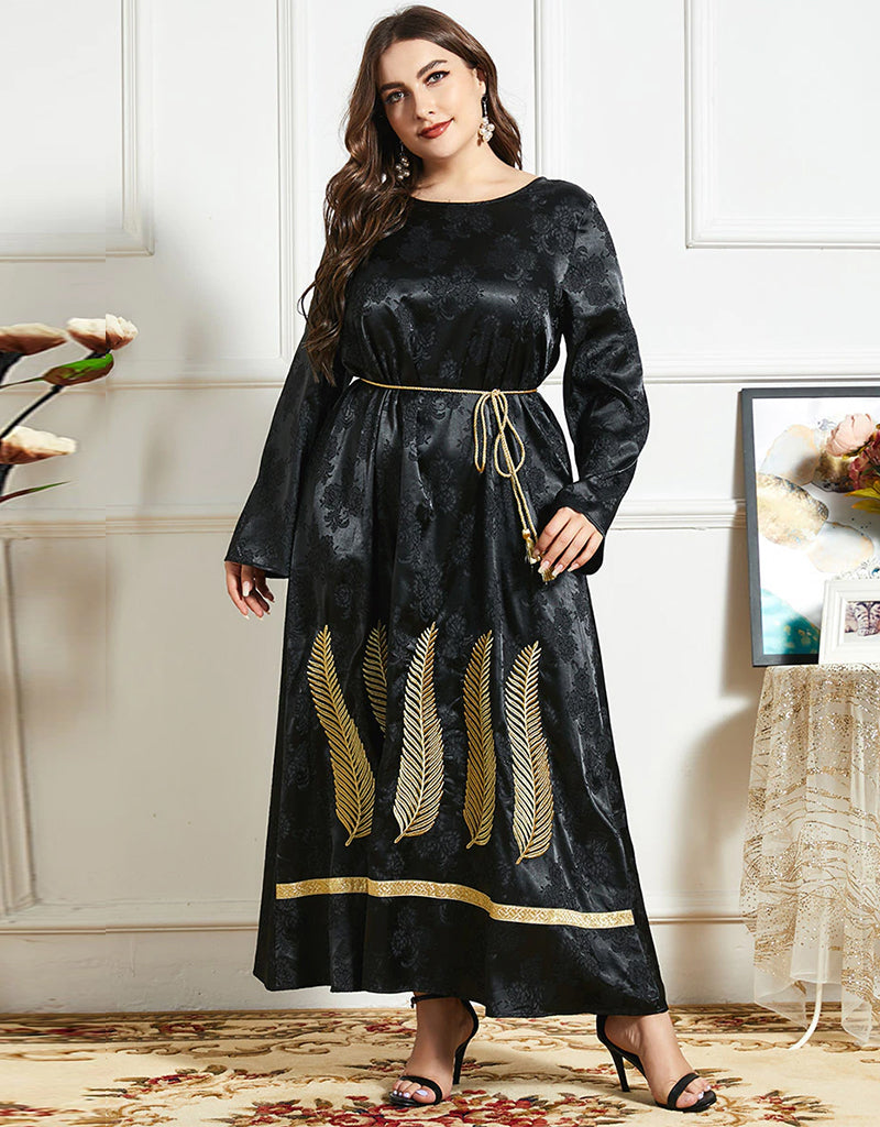 Black Plus Size Dubai Abaya for Women – Arabic attire