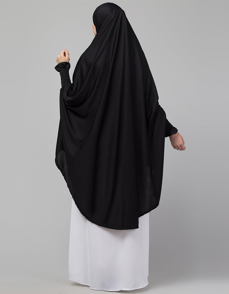 Black Polyester Knits Head Covers Hijab Black – Arabic attire