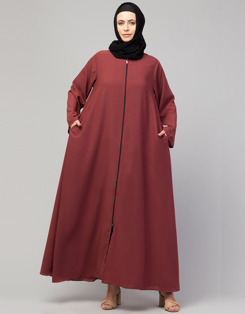Islamic Simple Abaya with Front Closure for Everyday Use In the Shade ...