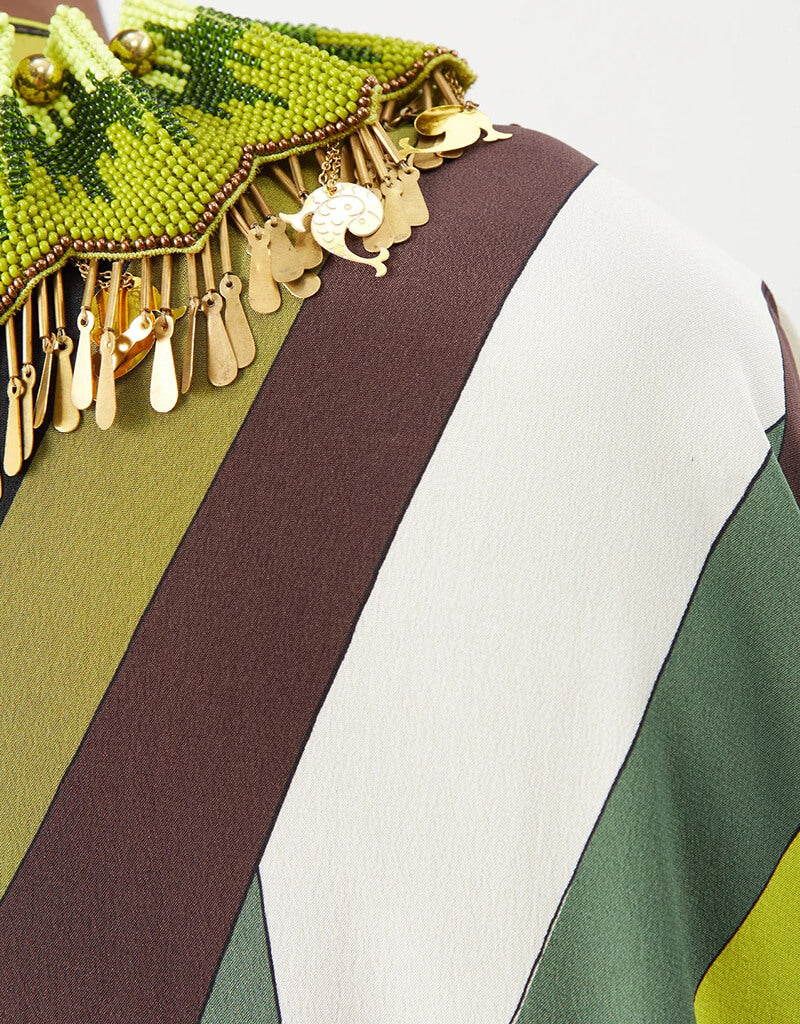 Barf Green Latest Printed Maxi Dress Green Printed Work – Arabic attire