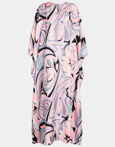 Carousel Pink Heavy Designer Digital Printed Maxi Style Dress Pink ...