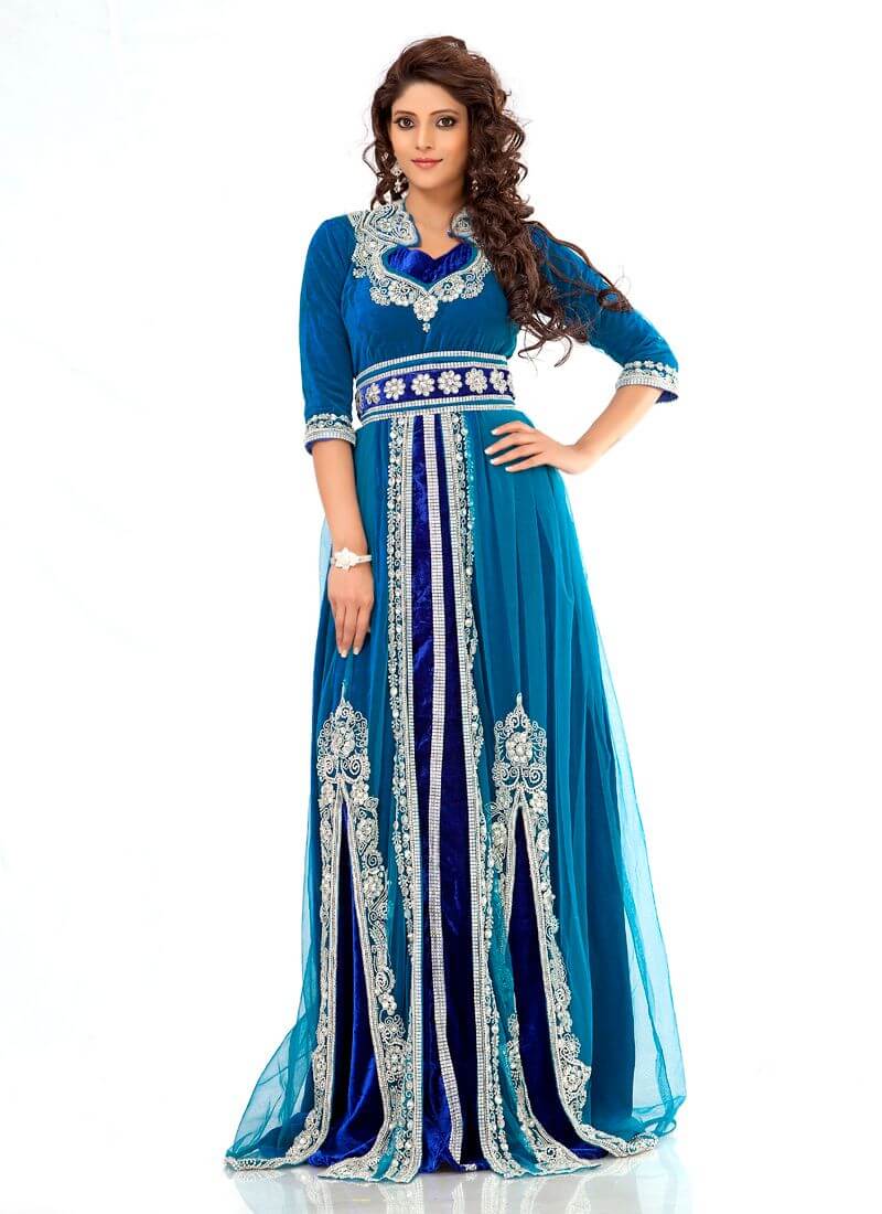 Chic Blue Color Handband Moroccan Traditional Wear Moroccan, Silver ...