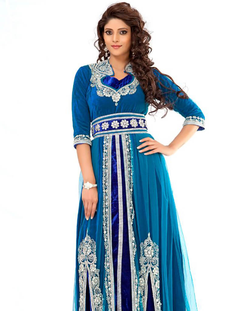 Chic Blue Color Handband Moroccan Traditional Wear Moroccan, Silver ...
