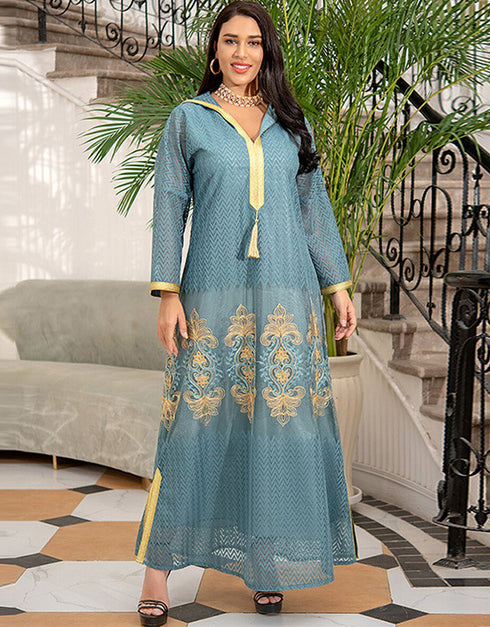 Embroidered Arabic Dress Caftan Party Evening Abaya – Arabic attire