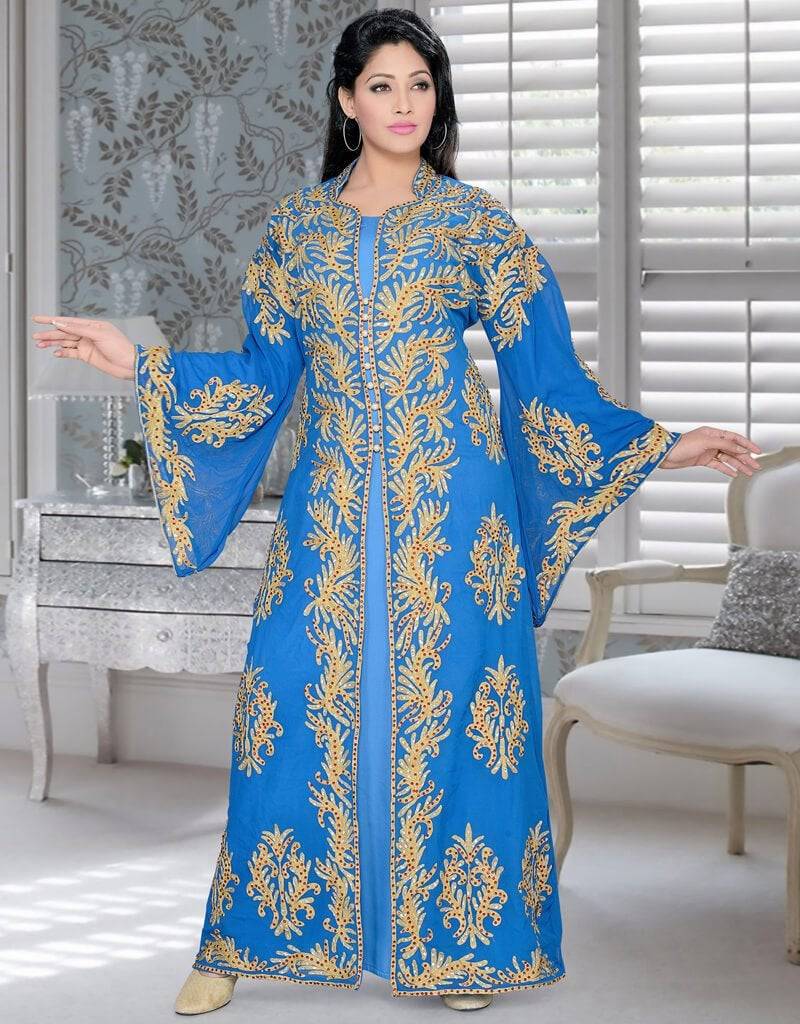 Overall Work Jacket Style Wear Golden embroiderd kaftan, Jacket Style ...
