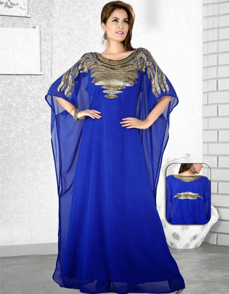 Royal Azure Popular Farasha Kaftan Blue Color, Farasha Style – Arabic ...