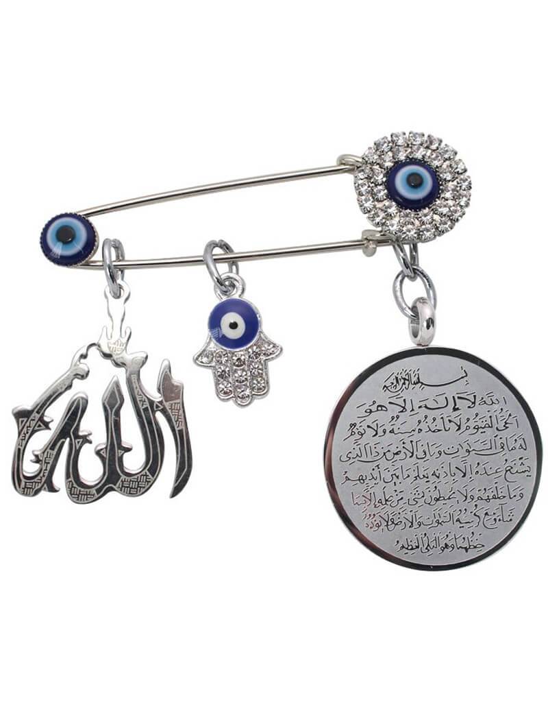 Allah Turkish evil eye Scarf Hijab brooch – Arabic attire