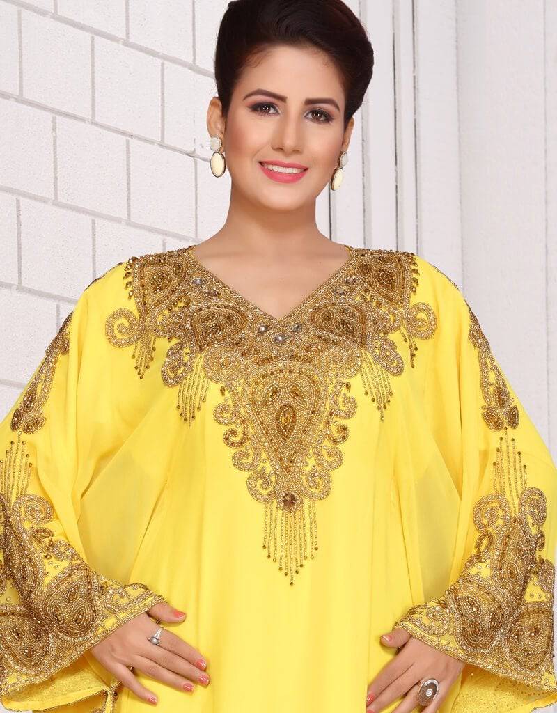 Farasha party dress with embroidery Copper Embroidered, Farasha Style ...