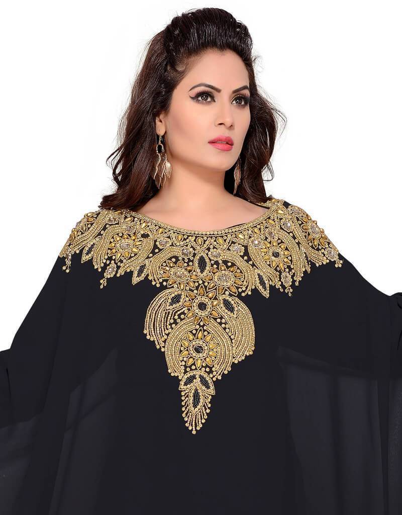 Muslima Women Farasha Dresses Black Color, Farasha Style, Georgette ...