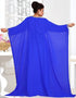 Stone work festive farasha Blue Color, Farasha Style, Georgette Fabric ...