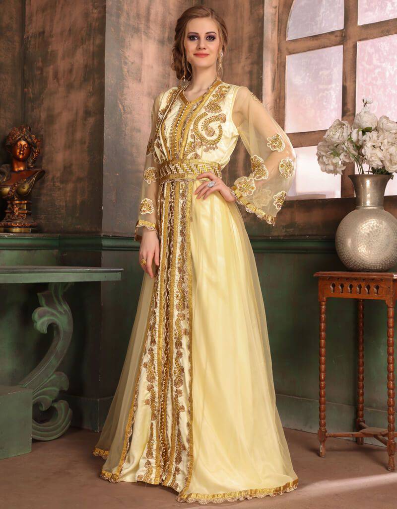 Jacket Moroccan Style Kaftan With Full Sleeve Work Jacket Style, Net ...